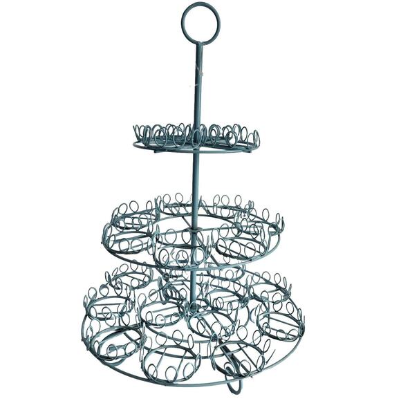 Aqua | Kitchen | Vintage 3 Tier Cupcake Stand Tree Holds 24 Cupcakes ...